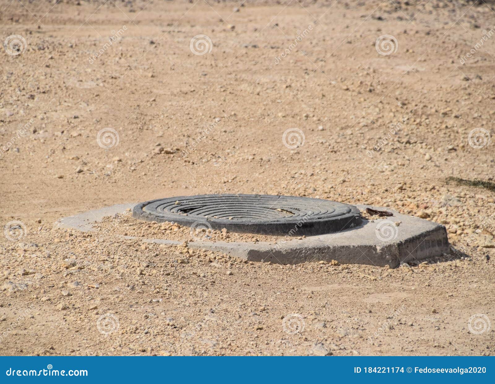 Construction of Sewer Hatches. Sewer Stock Photo - Image of ...
