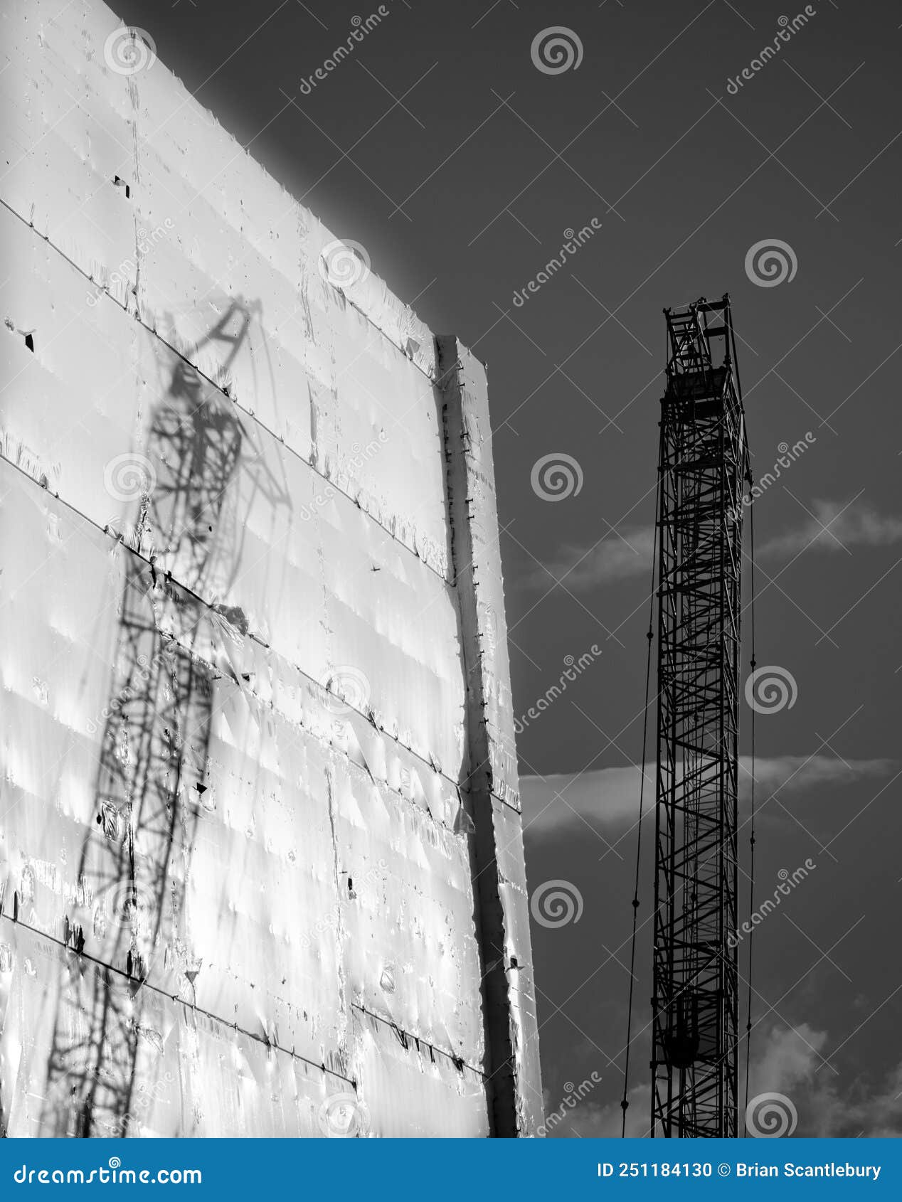 Shadow Of A Crane Hook On A Yellow Facade Stock Photo | CartoonDealer ...