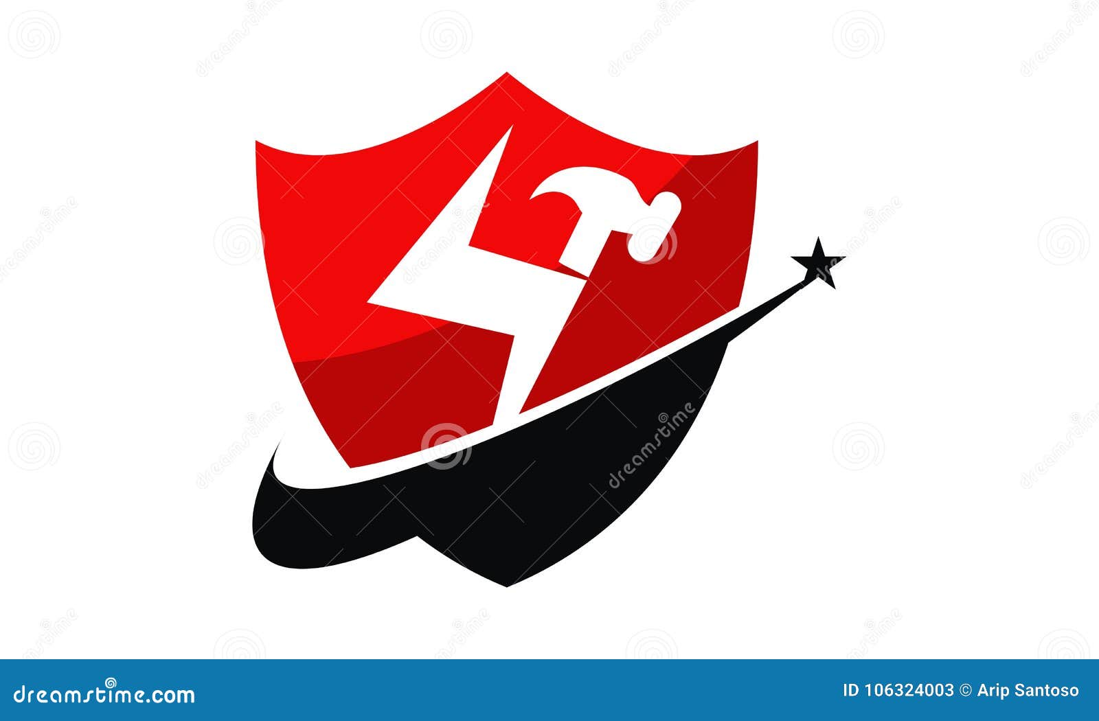 Construction Shield Logo Design Template Stock Vector - Illustration of ...