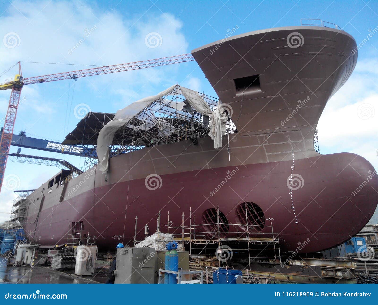Birth of a ship stock image. Image of ship, construction - 116218909