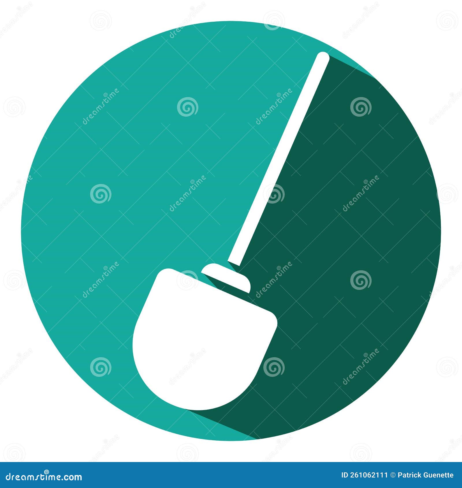 Construction showel, icon stock vector. Illustration of silhouette ...