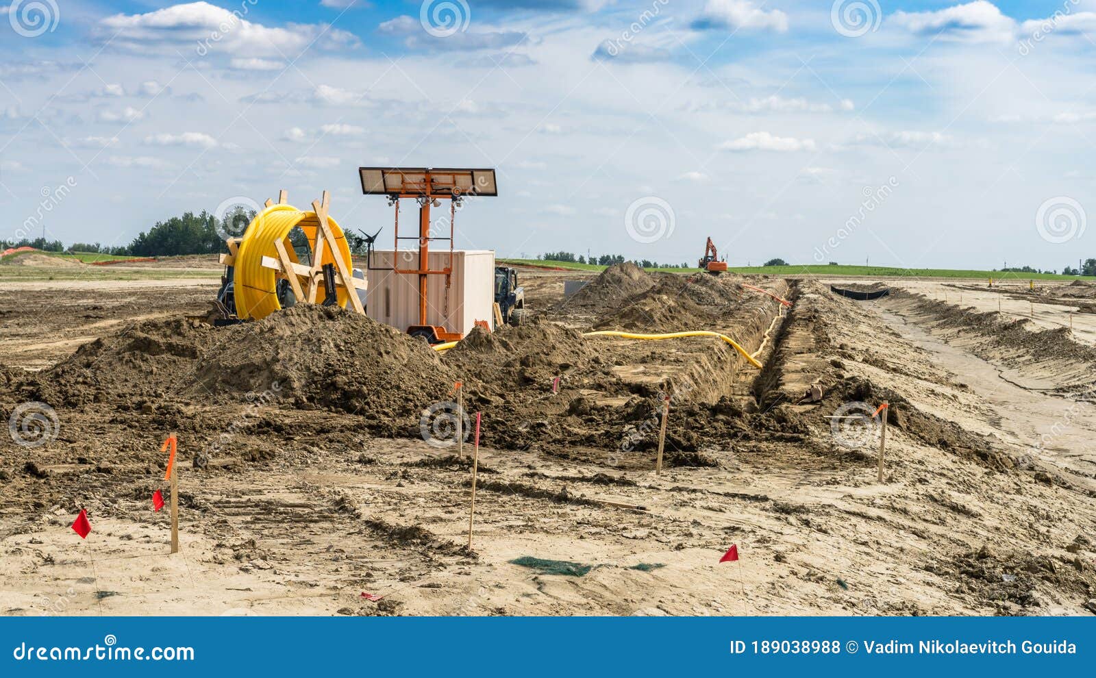 Construction Side Foundation Work Stock Photo - Image of industry ...