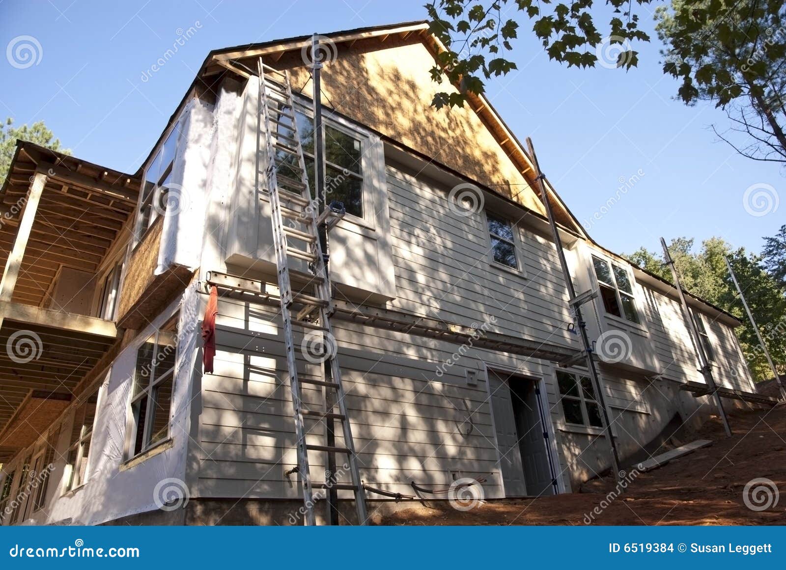 Construction/Siding Installation Stock Photo - Image of concrete ...