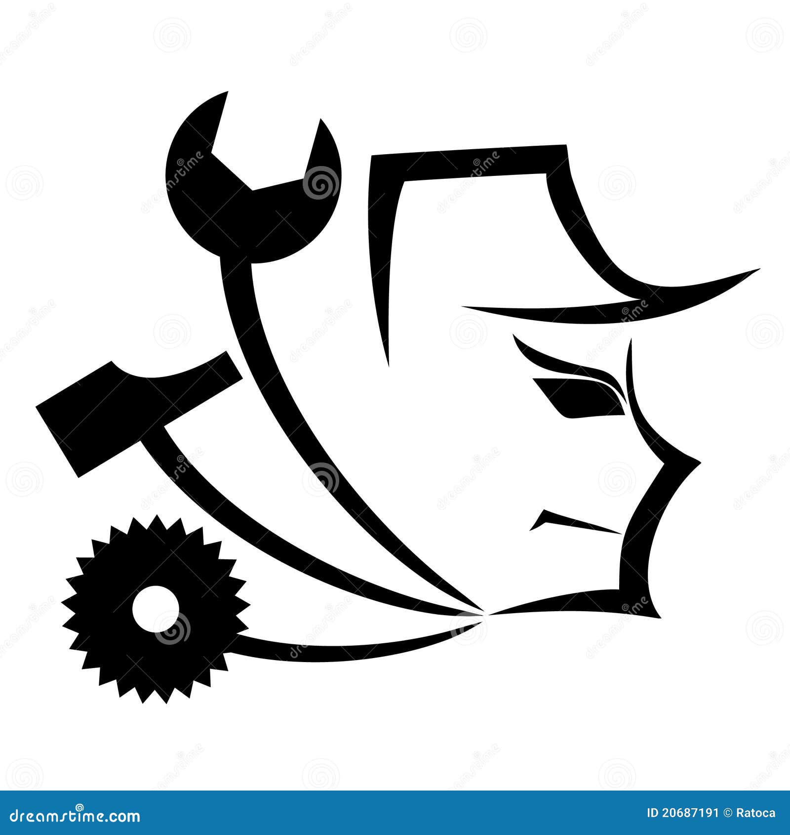 Construction sign stock vector. Illustration of drawing - 20687191