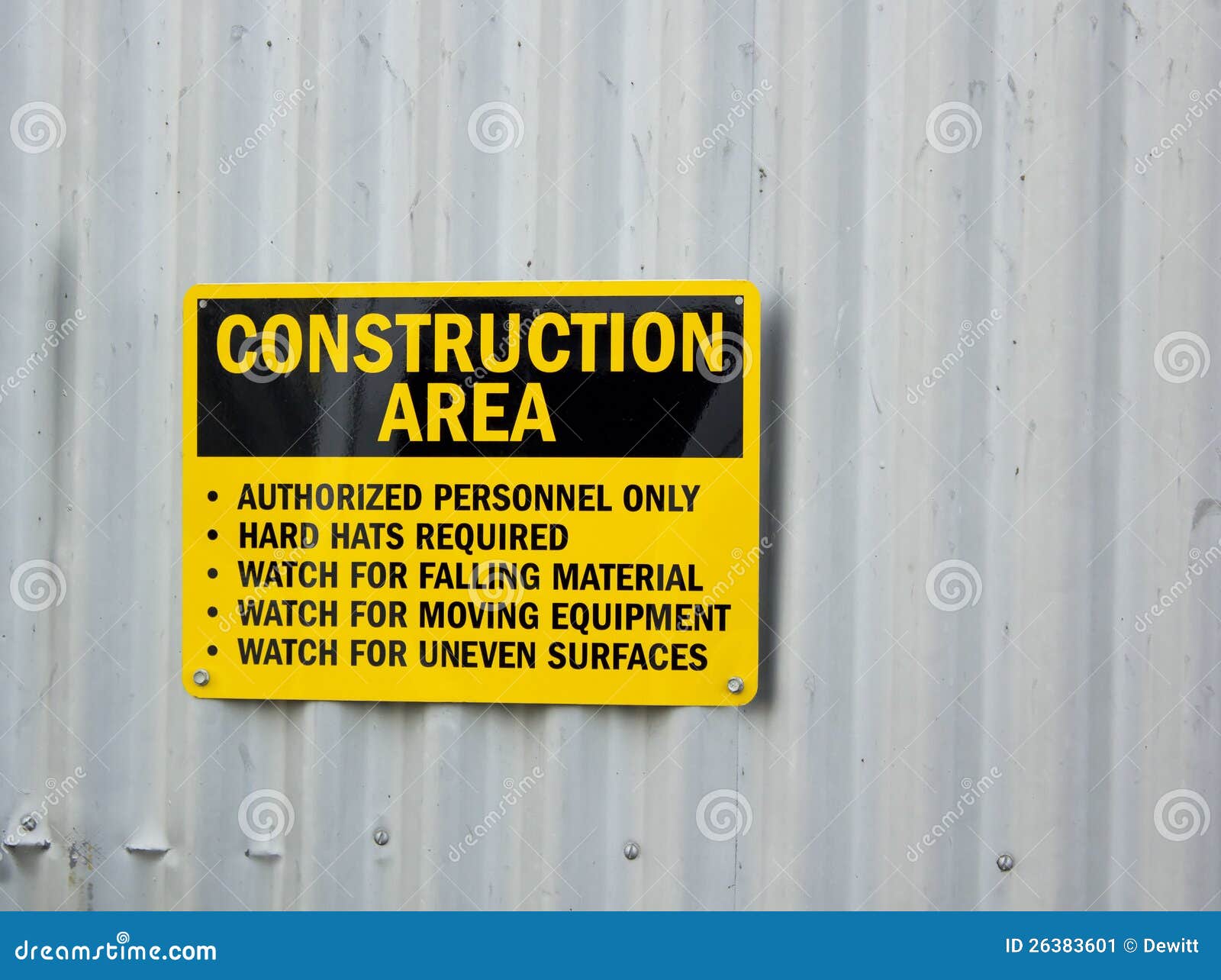 Construction Sign stock image. Image of black, hard, construction ...