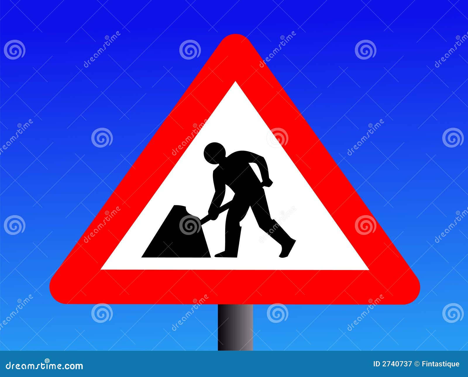Construction Sign Cartoon Vector | CartoonDealer.com #2740737