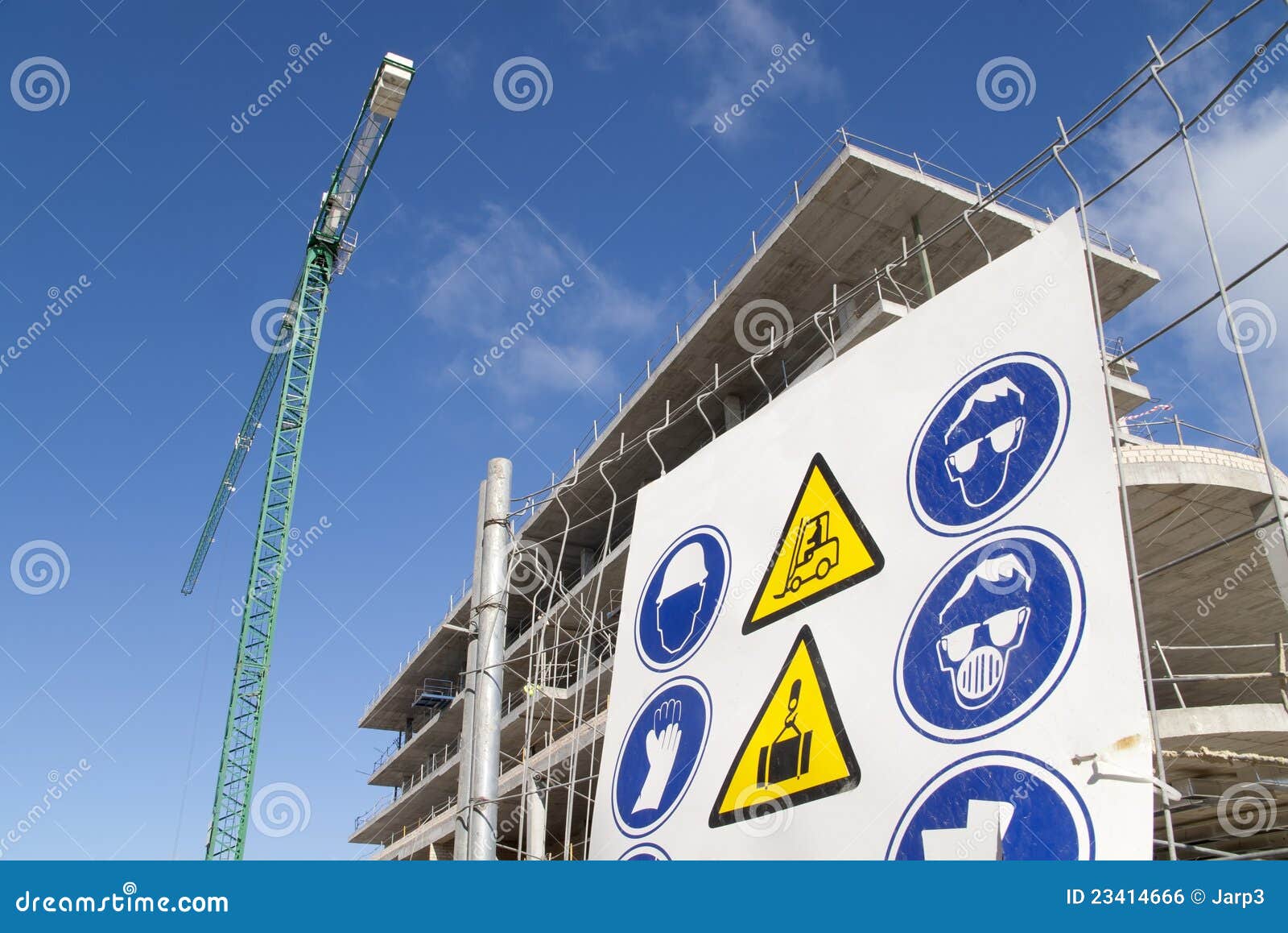 Construction sign crane stock photo. Image of construction - 23414666