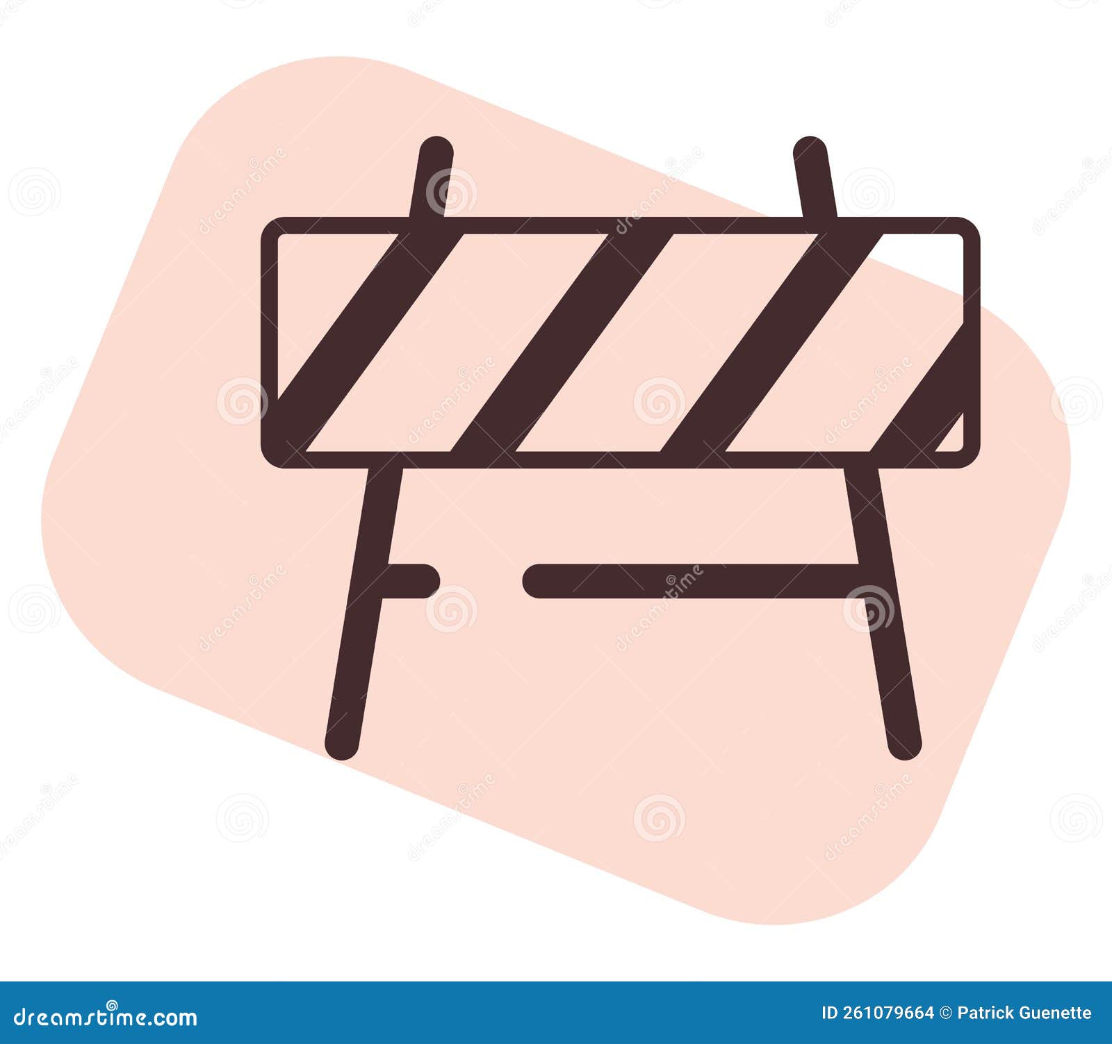 Construction sign, icon stock vector. Illustration of danger - 261079664