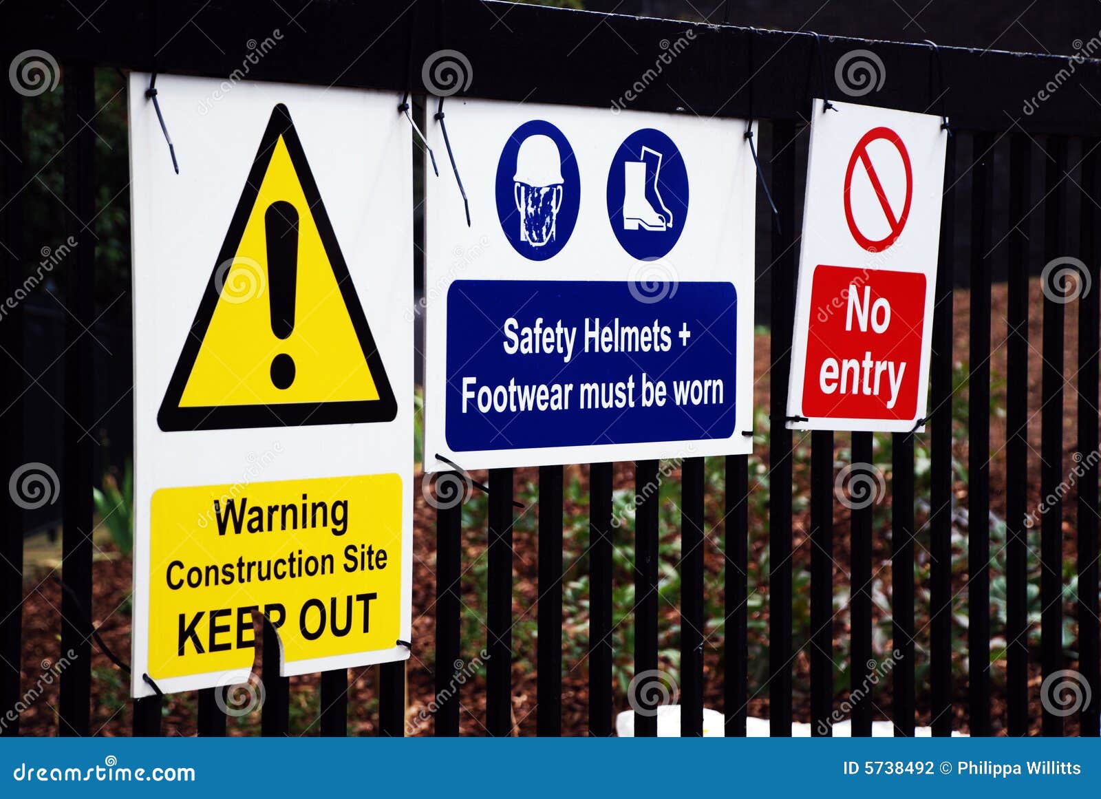 Construction Signs stock photo. Image of helmets, safety - 5738492