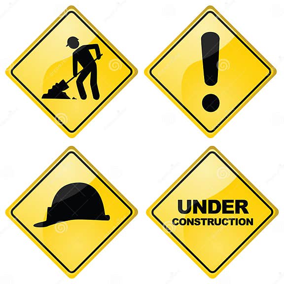 Construction signs stock vector. Illustration of sign - 8293416