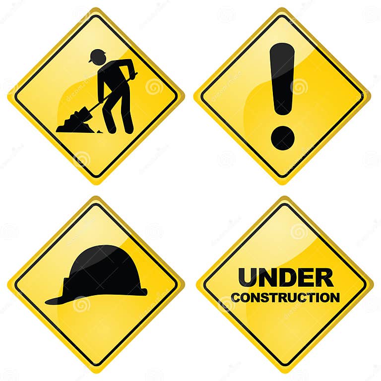 Construction signs stock vector. Illustration of sign - 8293416