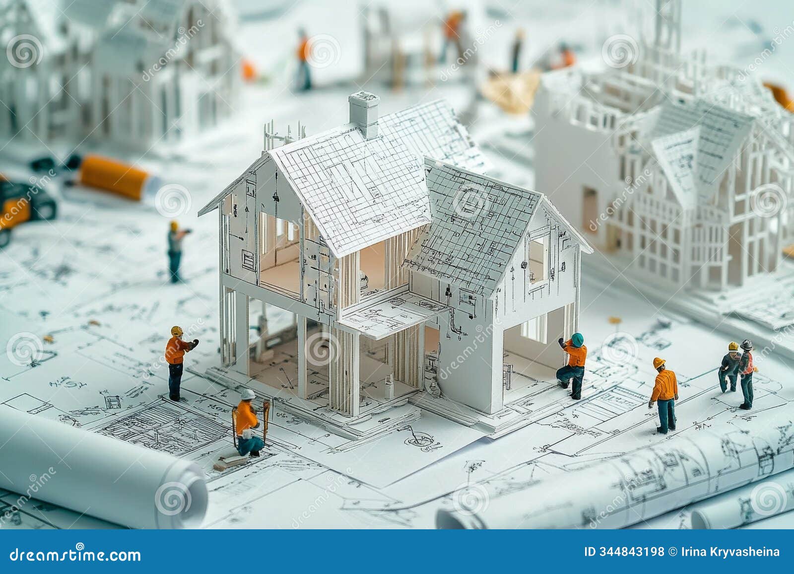 Construction Simulation with Miniature Models and Blueprints on a Work ...