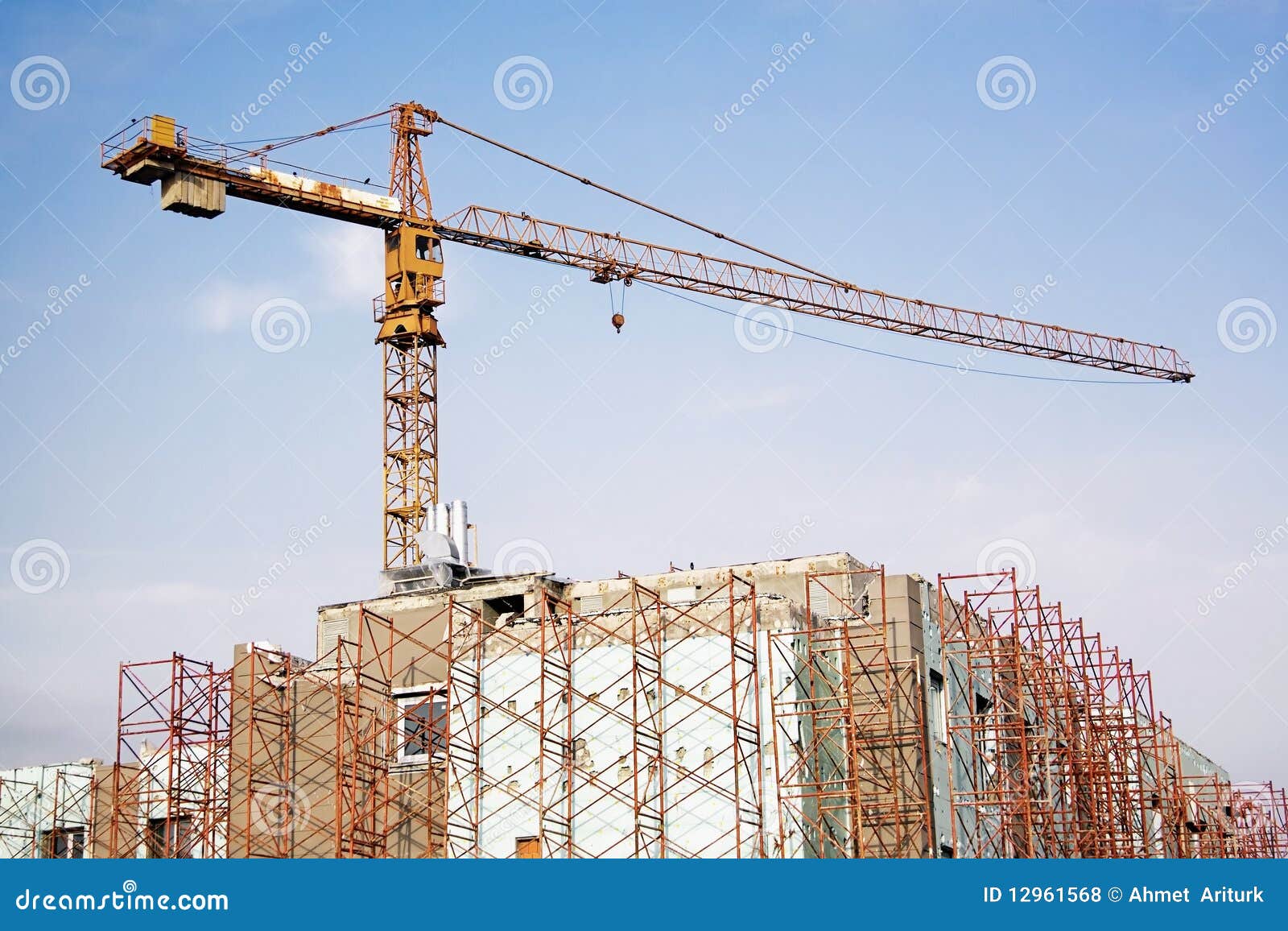 Construction site stock photo. Image of exterior, industry - 12961568