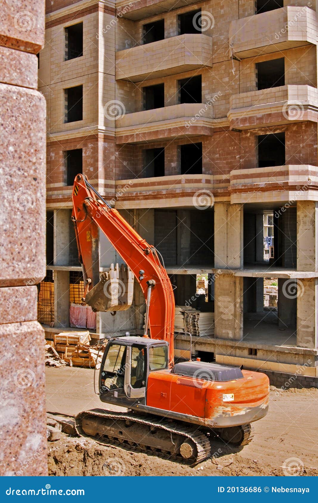Construction site stock photo. Image of engineering, heavy - 20136686
