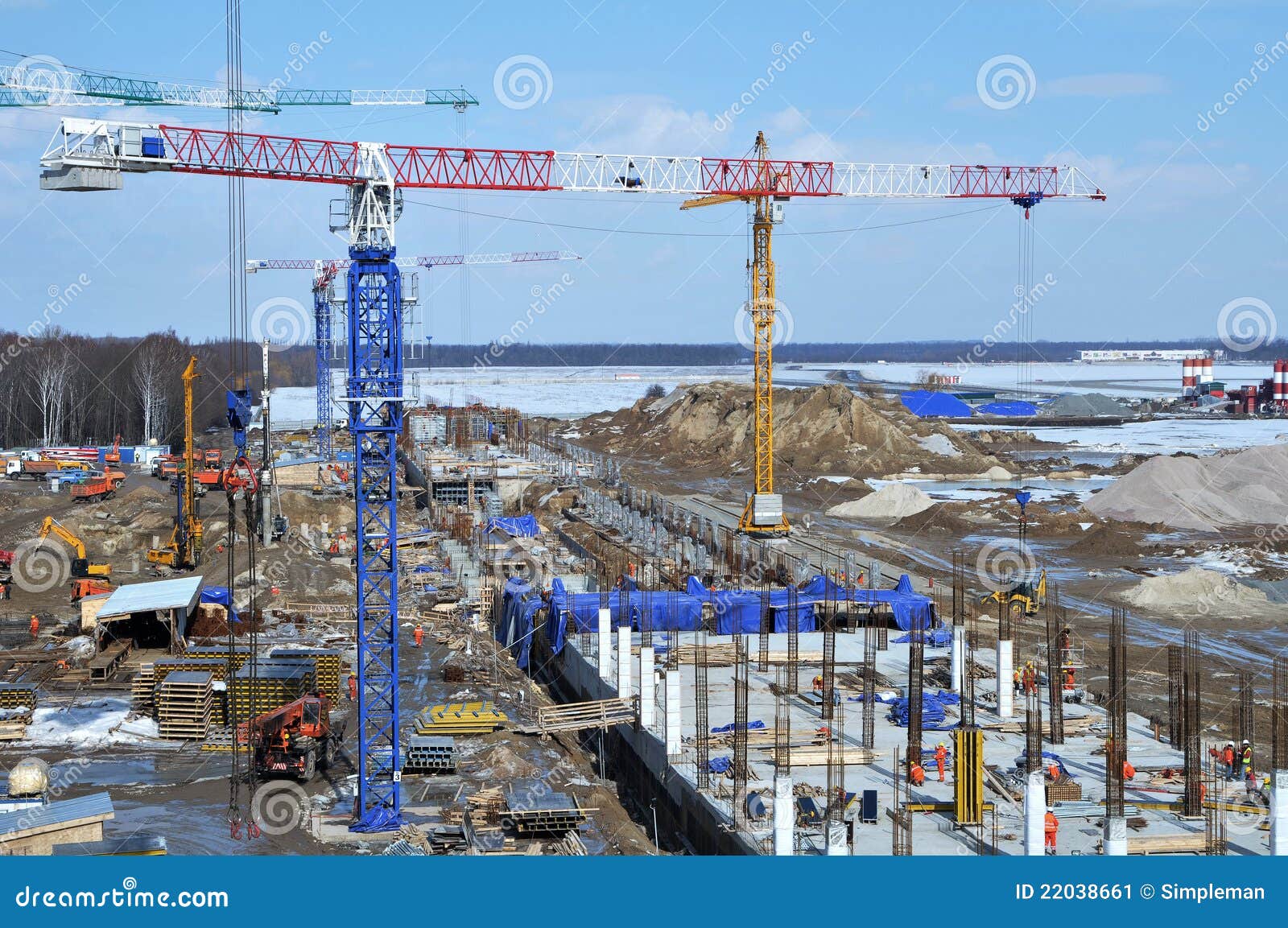 Construction site stock image. Image of steel, real, site - 22038661