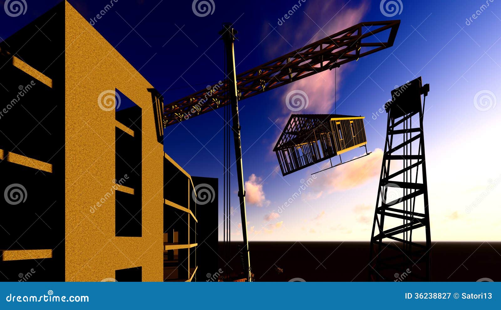 Construction site stock illustration. Illustration of activity - 36238827