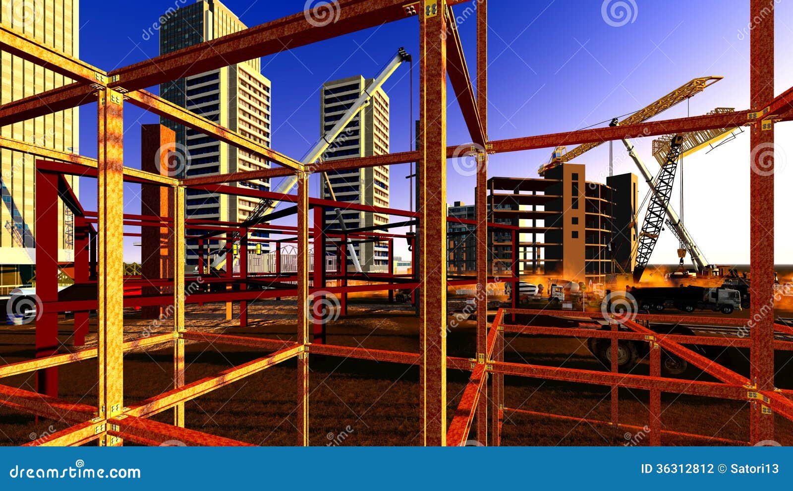 Construction site stock photo. Image of built, cement - 36312812