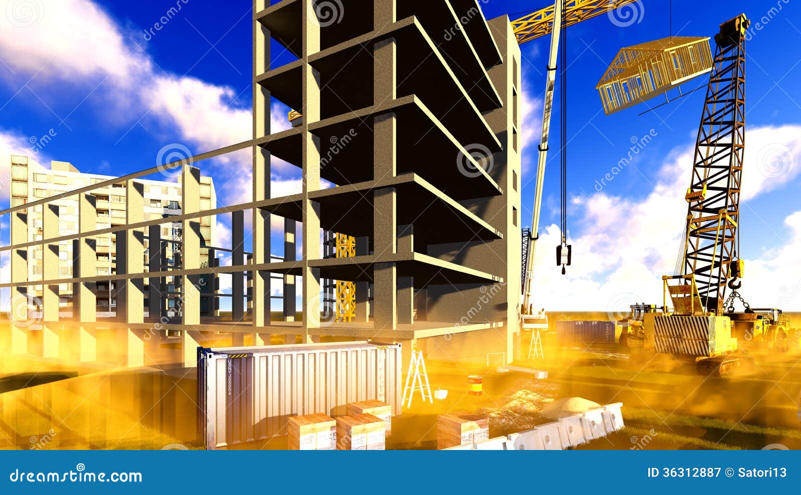 Construction site stock image. Image of industry, growth - 36312887