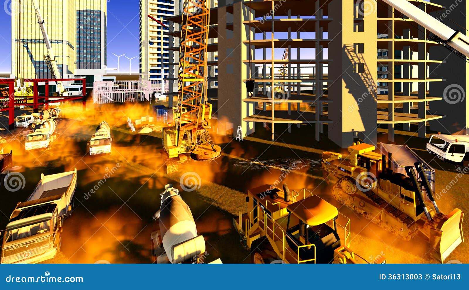 Construction site stock image. Image of concrete, housing - 36313003