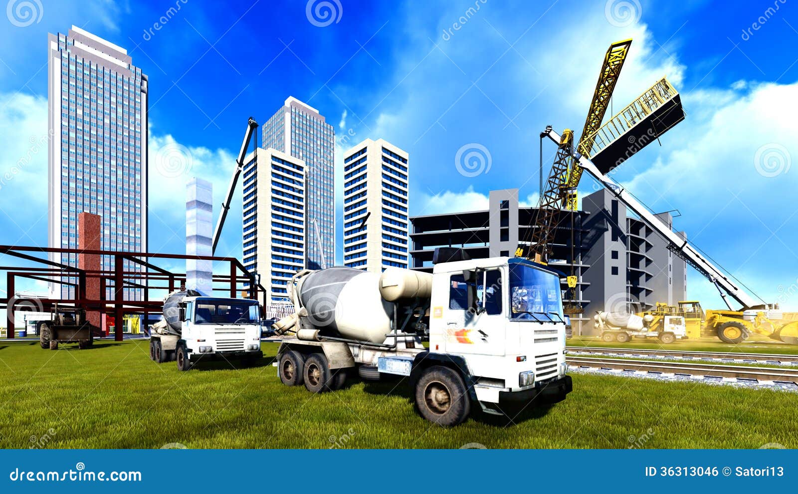 Construction site stock photo. Image of industrial, buildings - 36313046