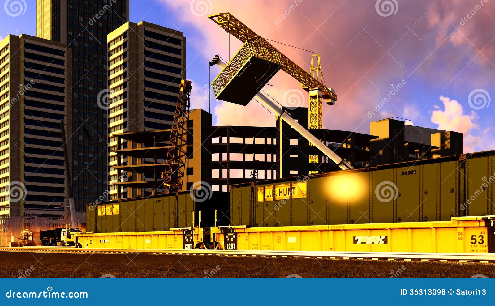 Construction site stock photo. Image of built, building - 36313098