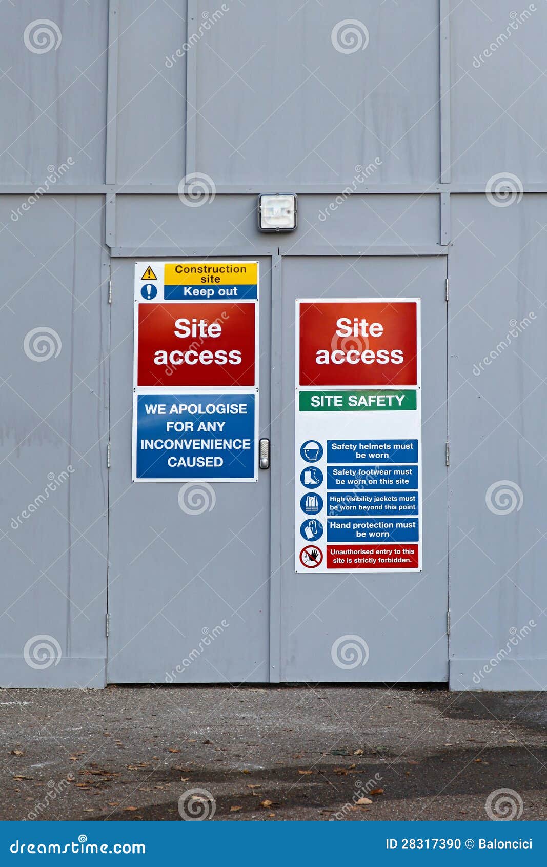 Construction site access stock photo. Image of safety - 28317390
