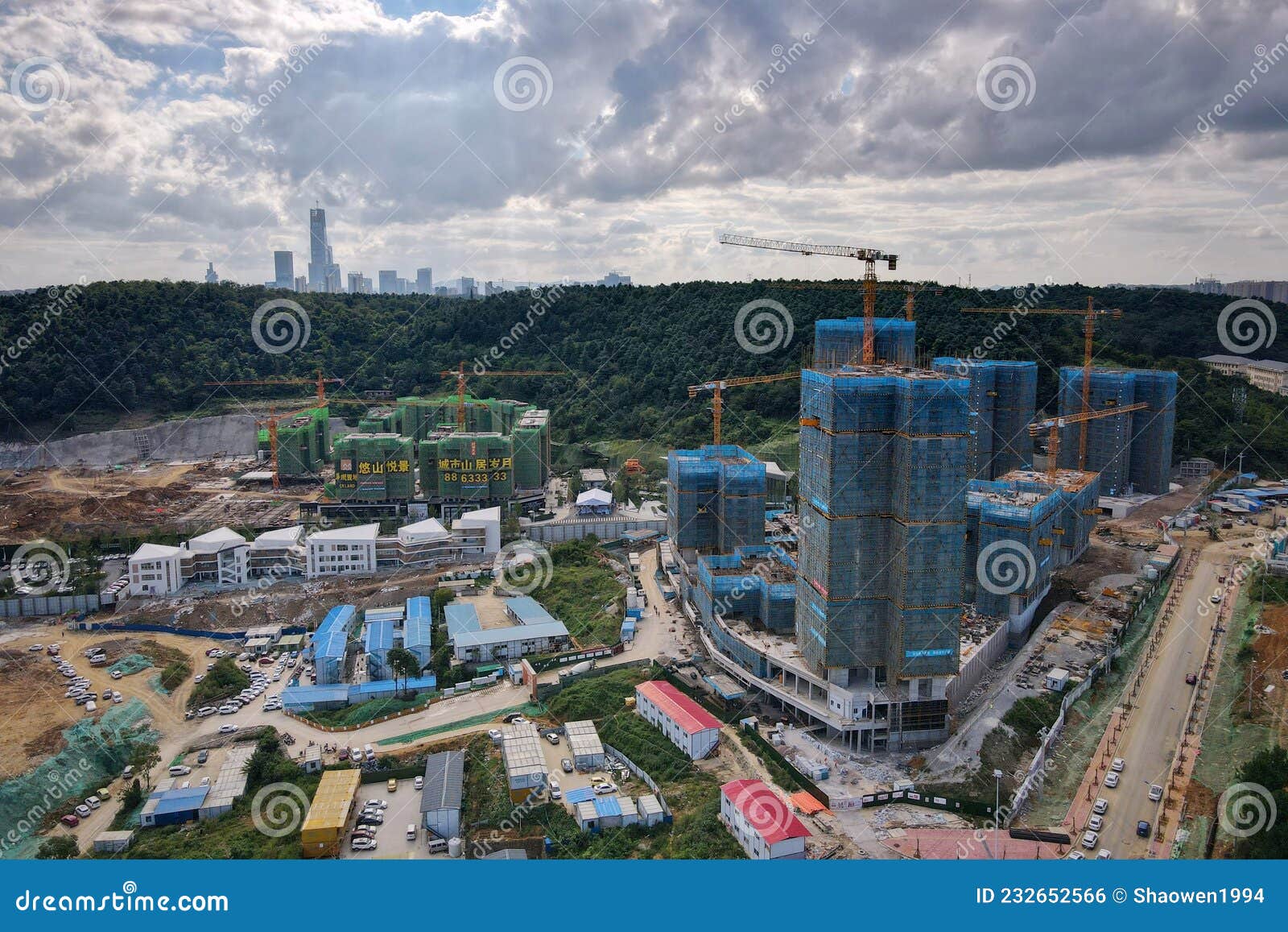 The Construction Site Aerial Photo Editorial Photo - Image of real ...