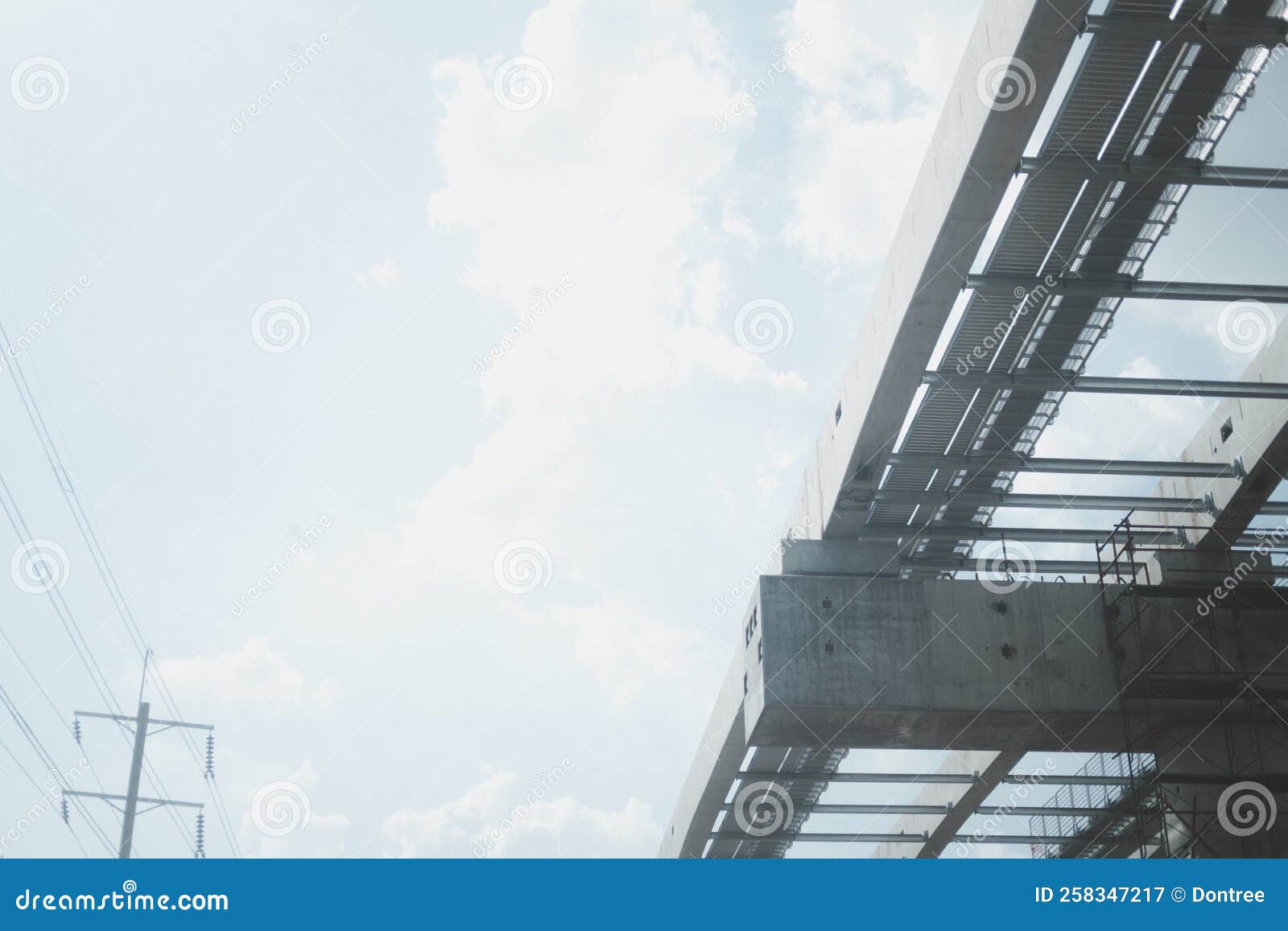 Construction Site on the Background Blue Sky Stock Image - Image of ...