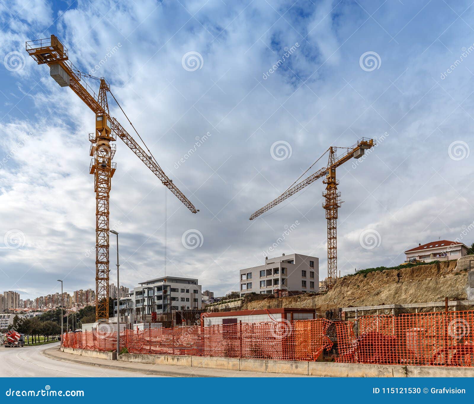 Construction Site Background Stock Photo - Image of modern, industrial ...