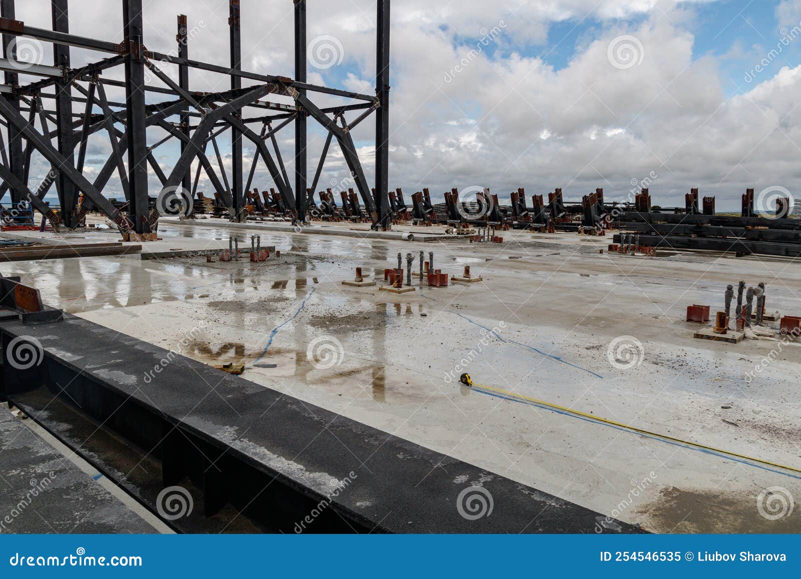 Construction Site Background. Industrial Background Stock Image - Image ...