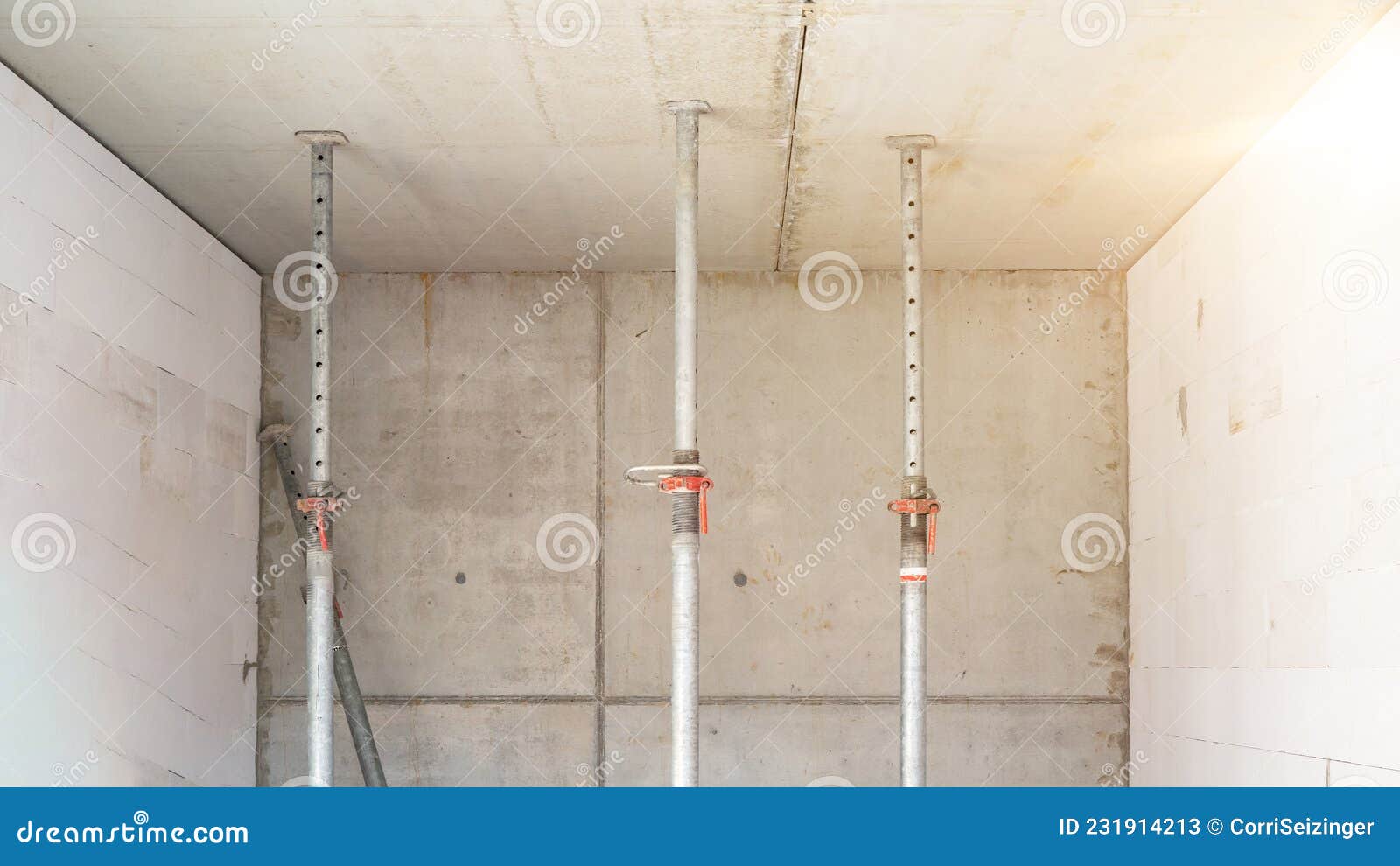 Construction Site Background - Shell Construction on a Construction ...