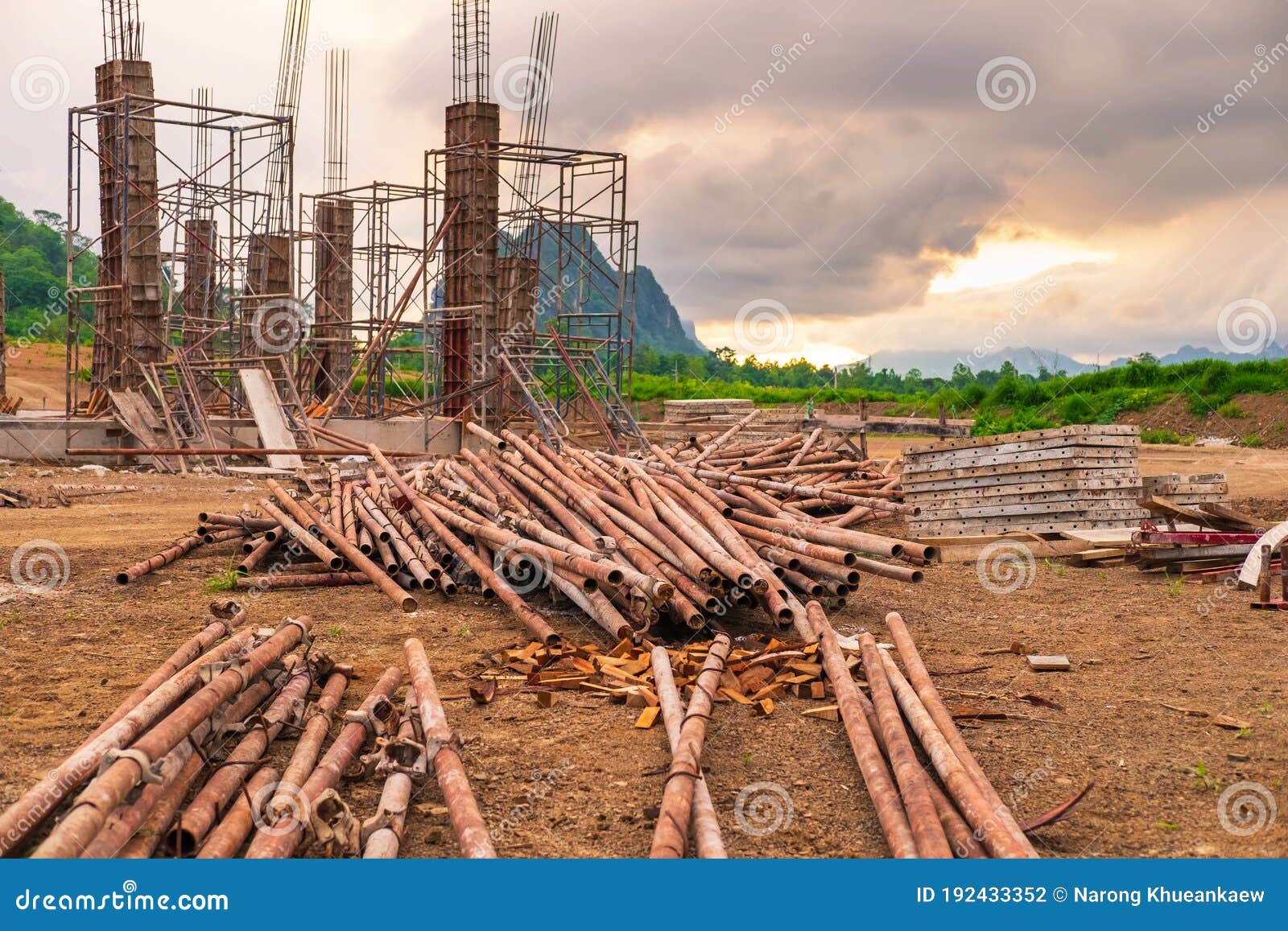 Construction Site Background Which Has Not Been Completed yet Stock ...