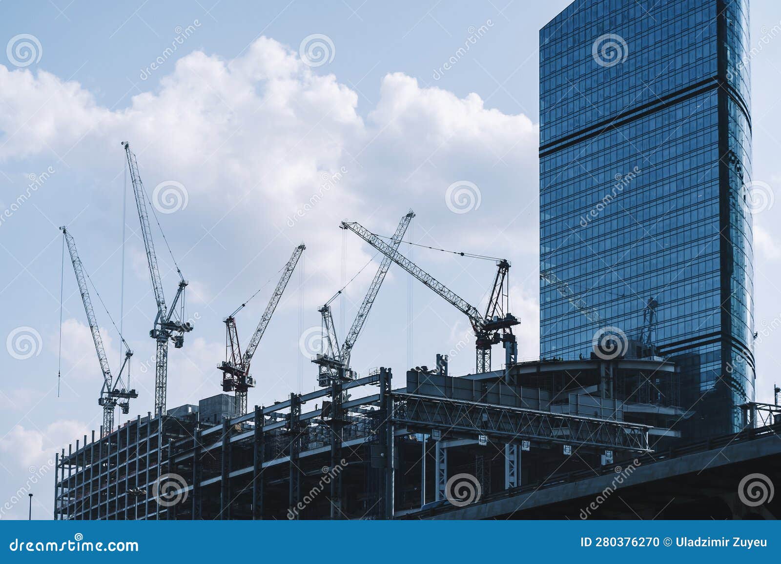 Construction Site Banner Background. Construction Industry and Business ...