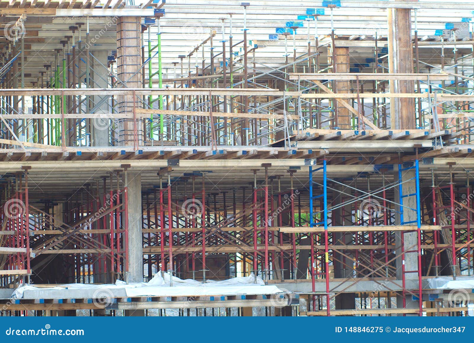 Construction Site Beam Structure Steel Frame Architecture Stock Image ...