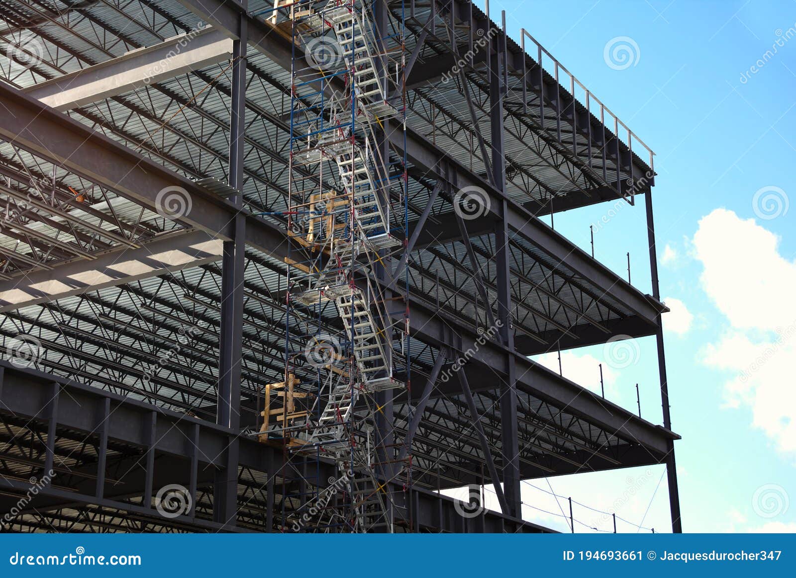 Beams Structure Construction Site Industry Building Tower Stock Image ...