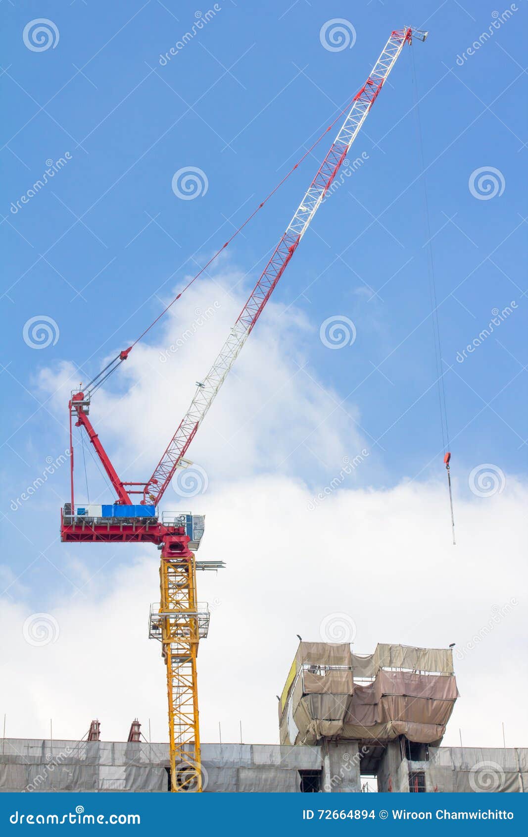 Construction Site with Big Cranes Stock Photo - Image of view ...