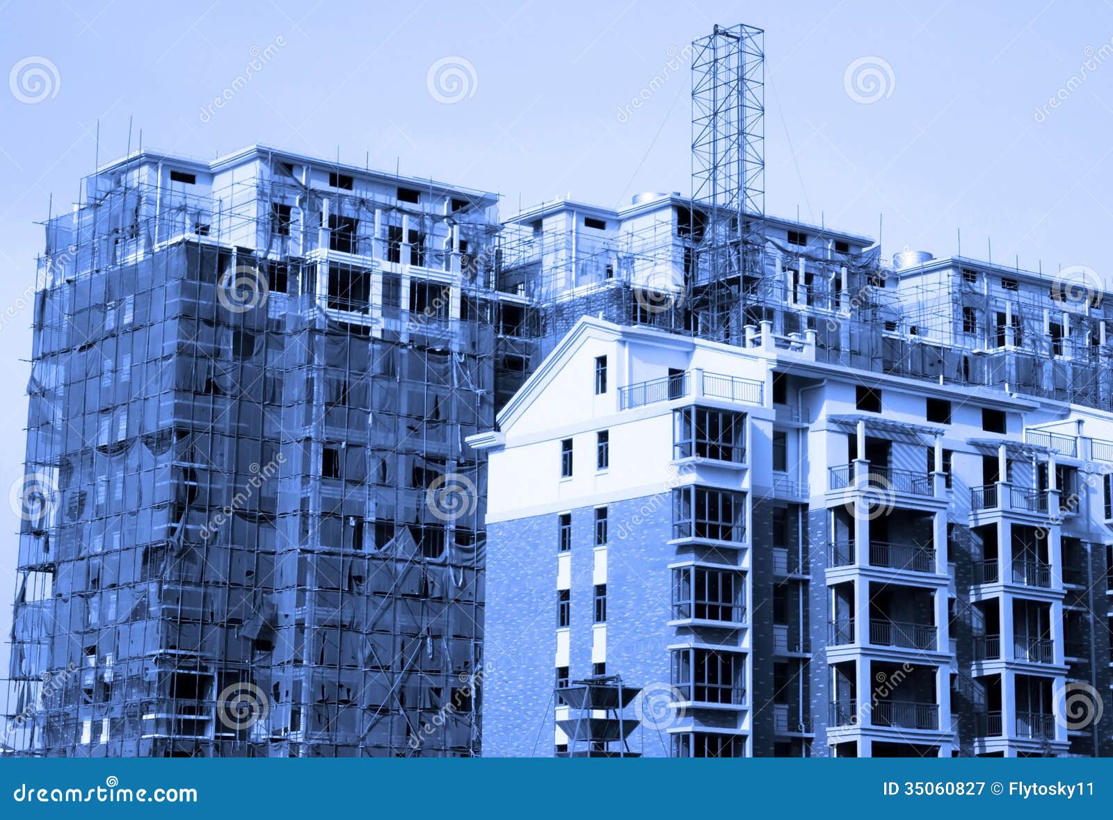 Construction site stock image. Image of constructor, blue - 35060827