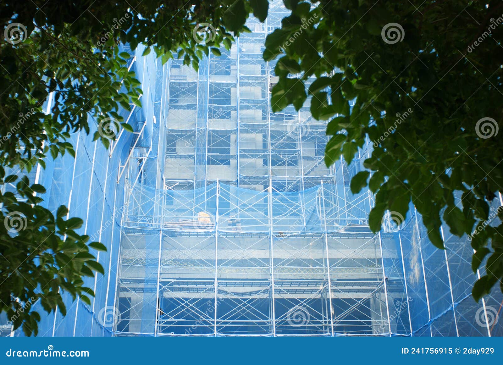 Construction Site with Safety Netting, Design Architecture Stock Image ...