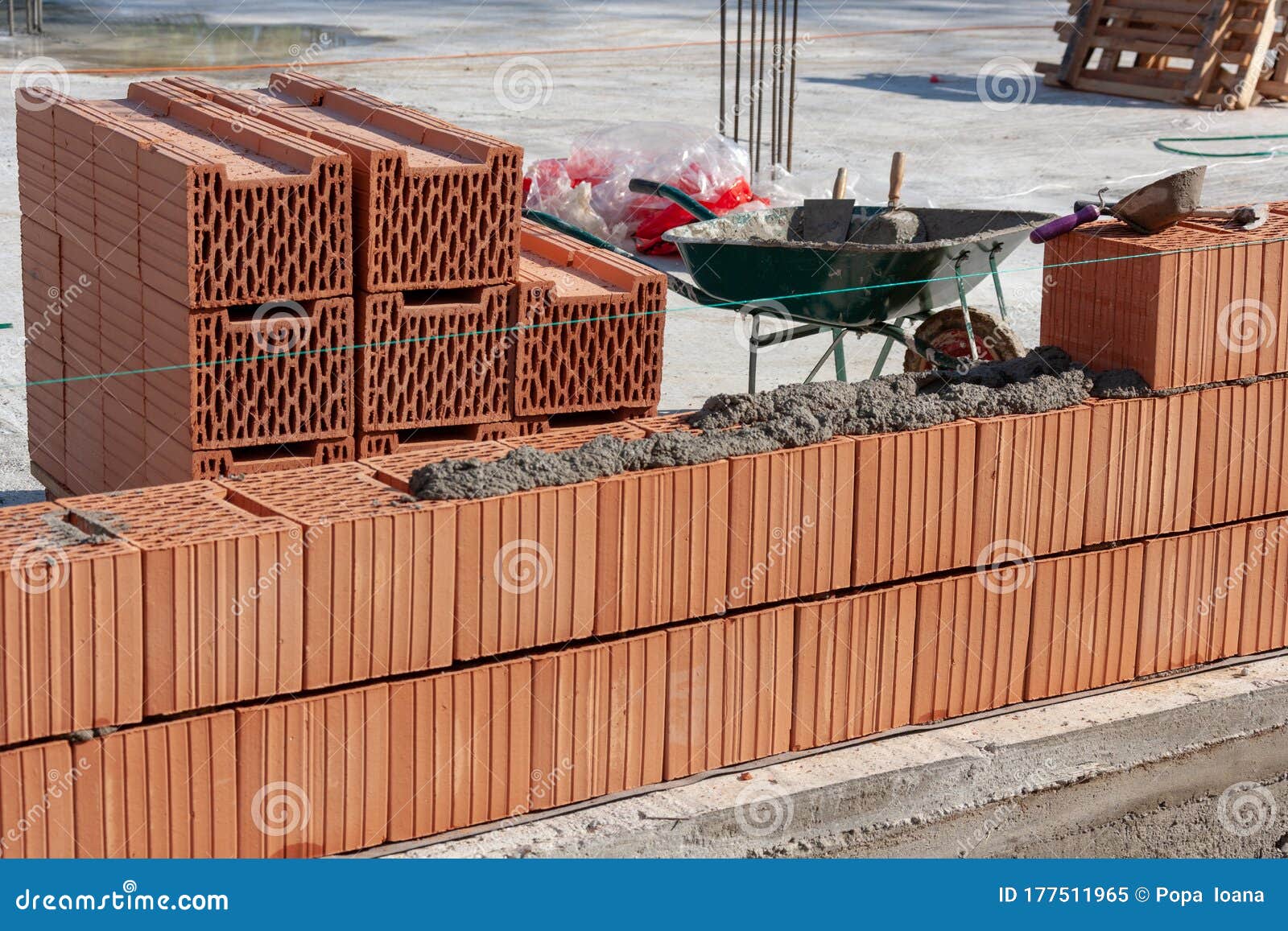 Builder Mortar At Underground Civil Works Editorial Image ...