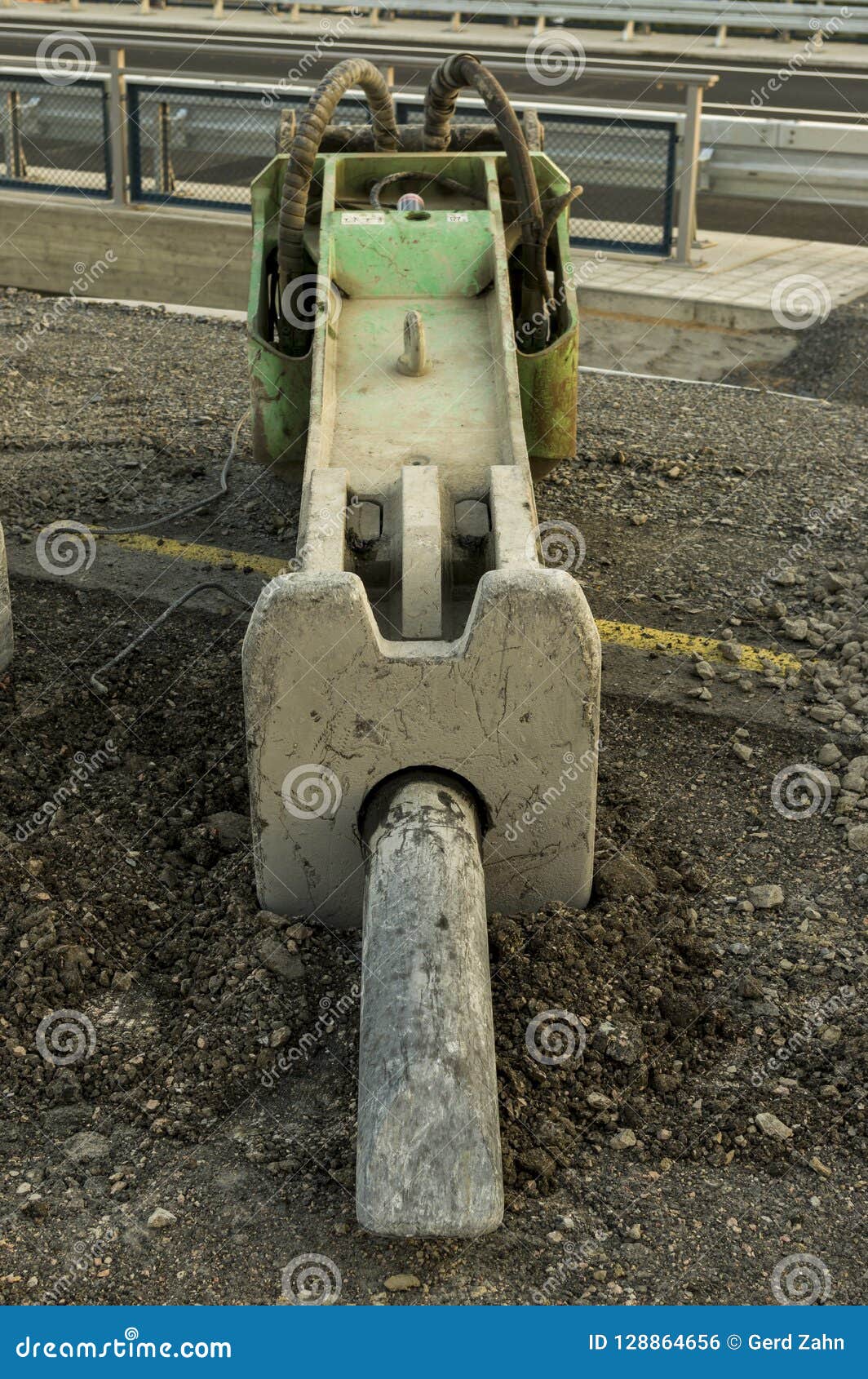 Construction Site Bridge Construction Road Construction with Hydraulic ...