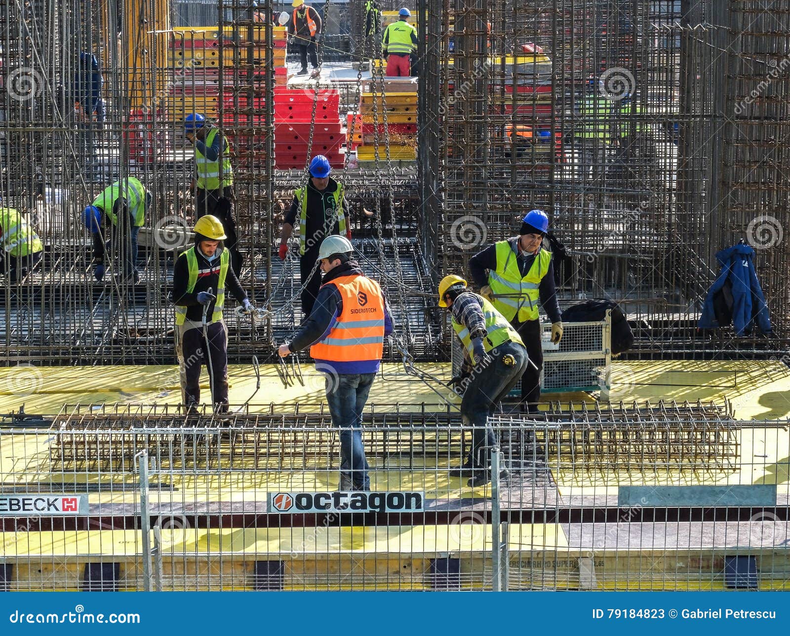 Construction site editorial stock photo. Image of steel - 79184823