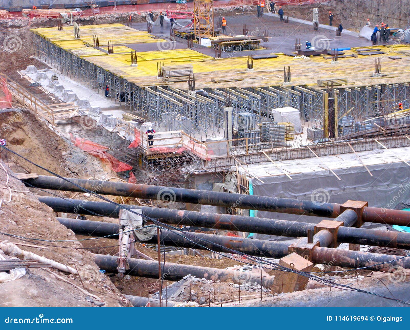 Construction Site, Builders, Construction Pit Editorial Stock Image ...