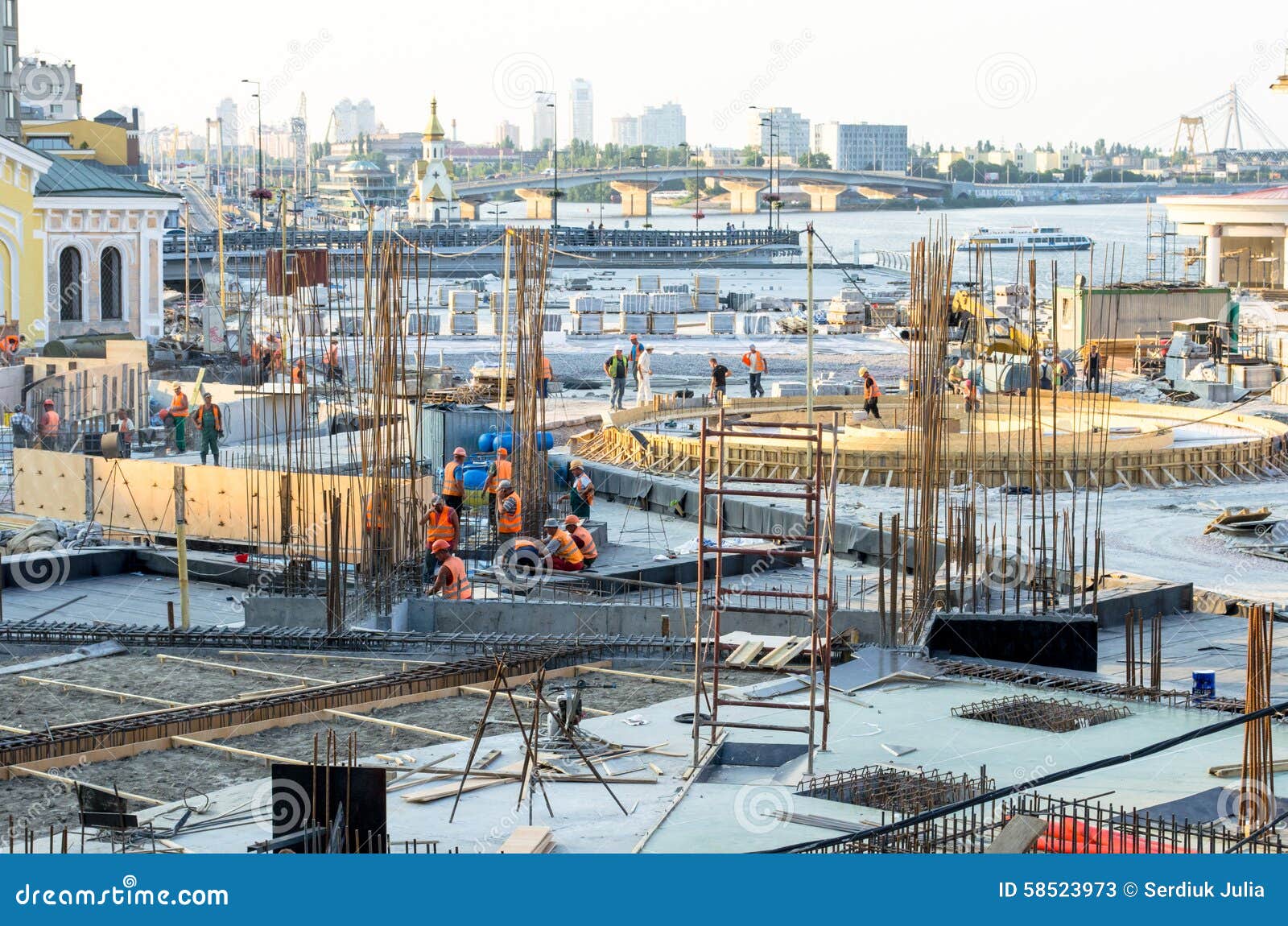 Construction Site Building in City Center Editorial Stock Photo - Image ...