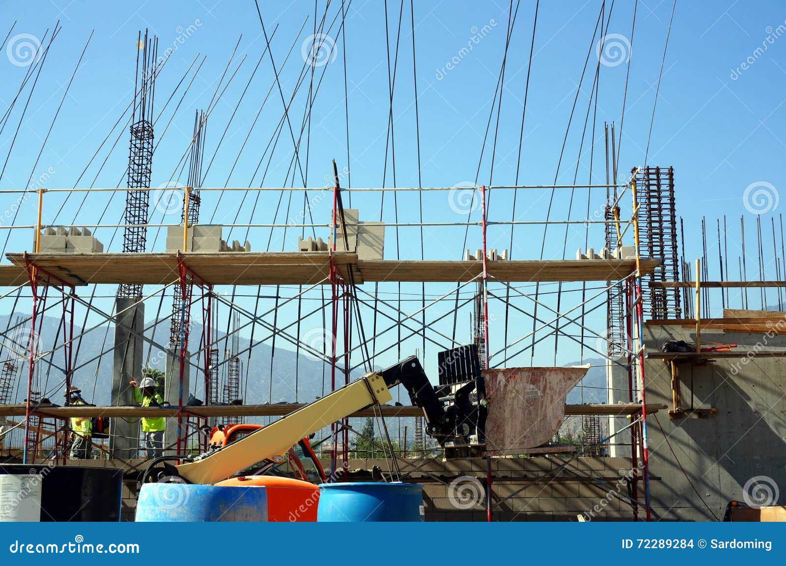 Construction site stock photo. Image of early, fixtures - 72289284