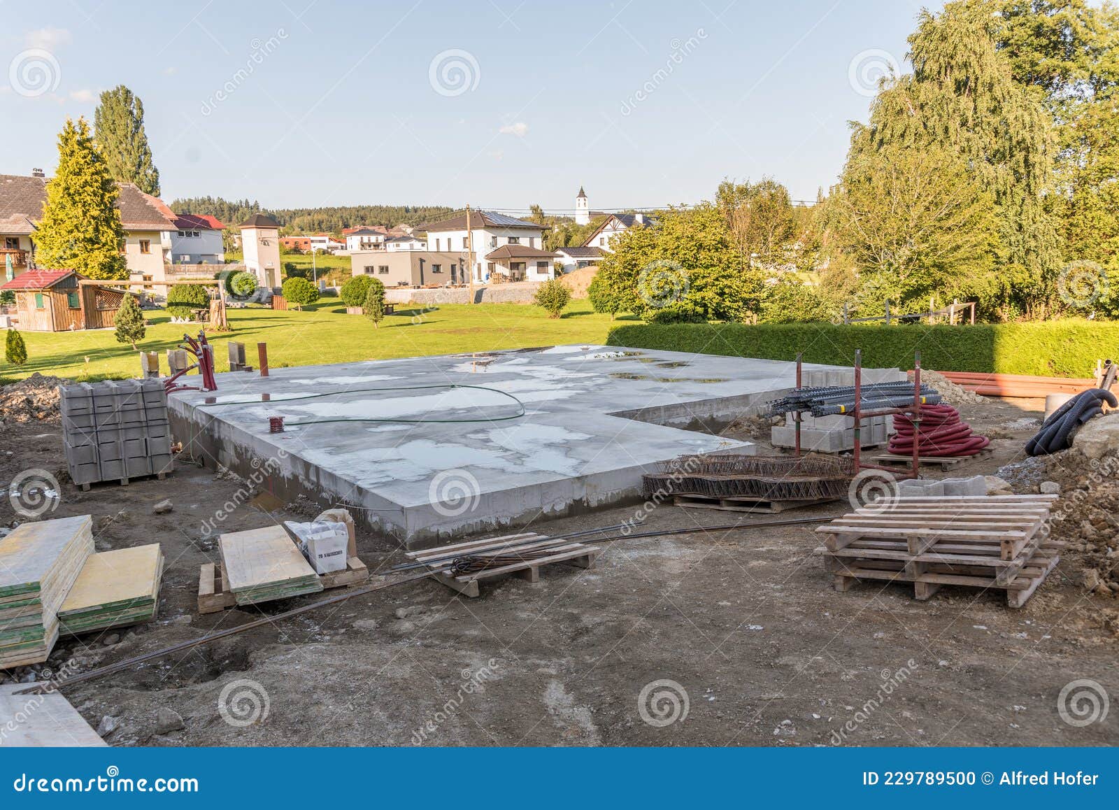 Construction Site with Building Materials - Construction Industry ...