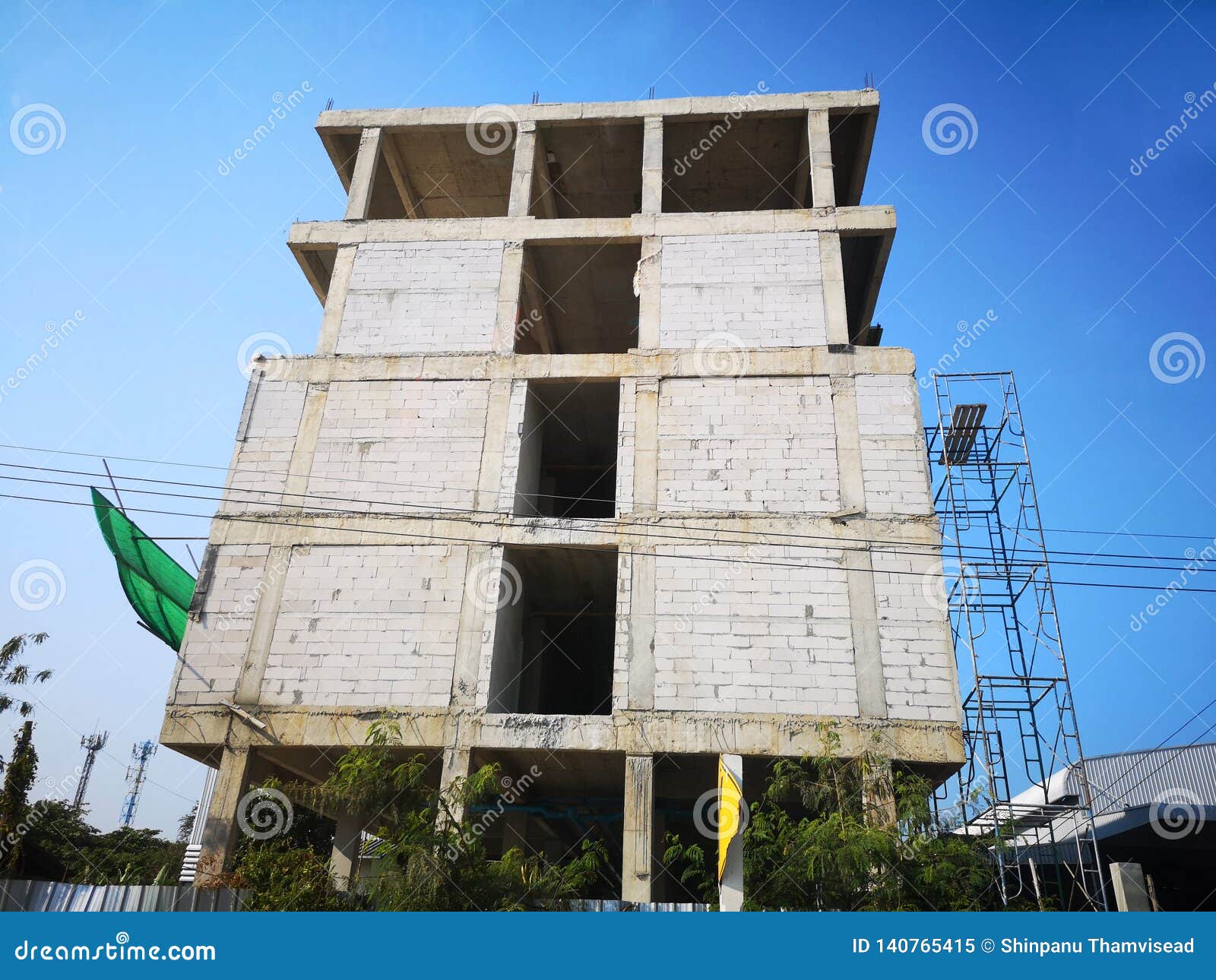 Construction Site of Building 5 Storeyed , Multi-storey, and ...