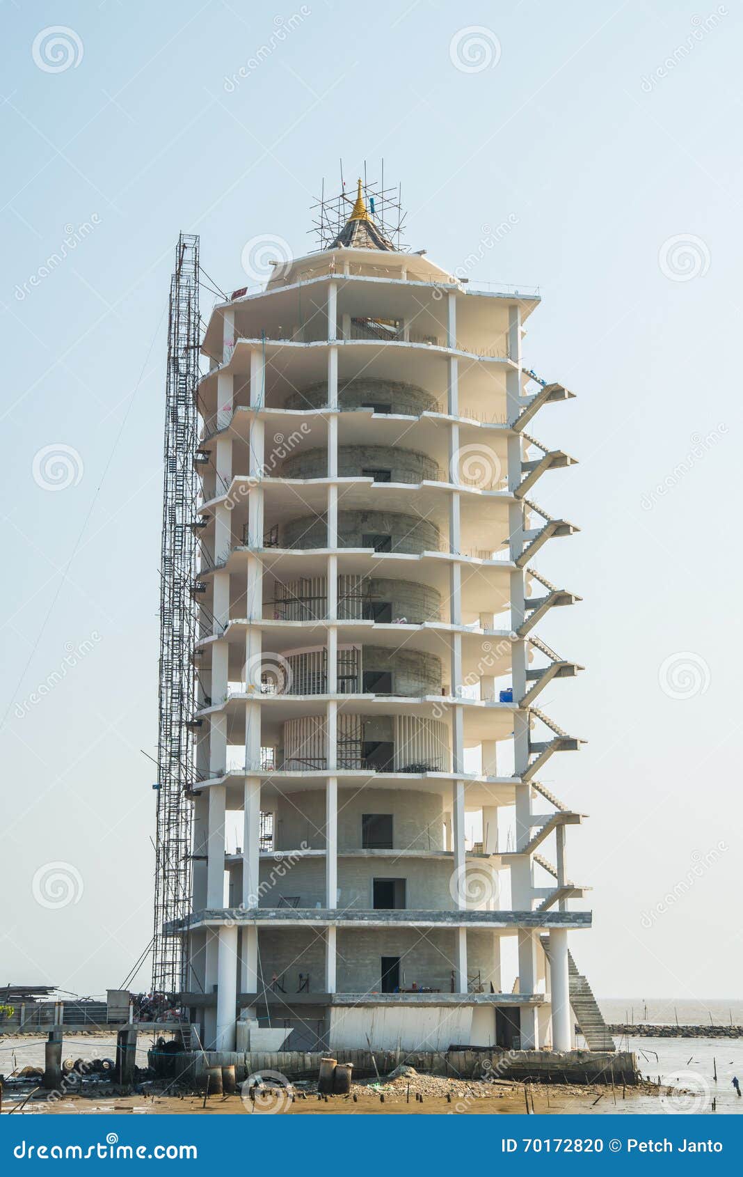 Construction Site of Building Tower Architecture. Stock Photo - Image ...
