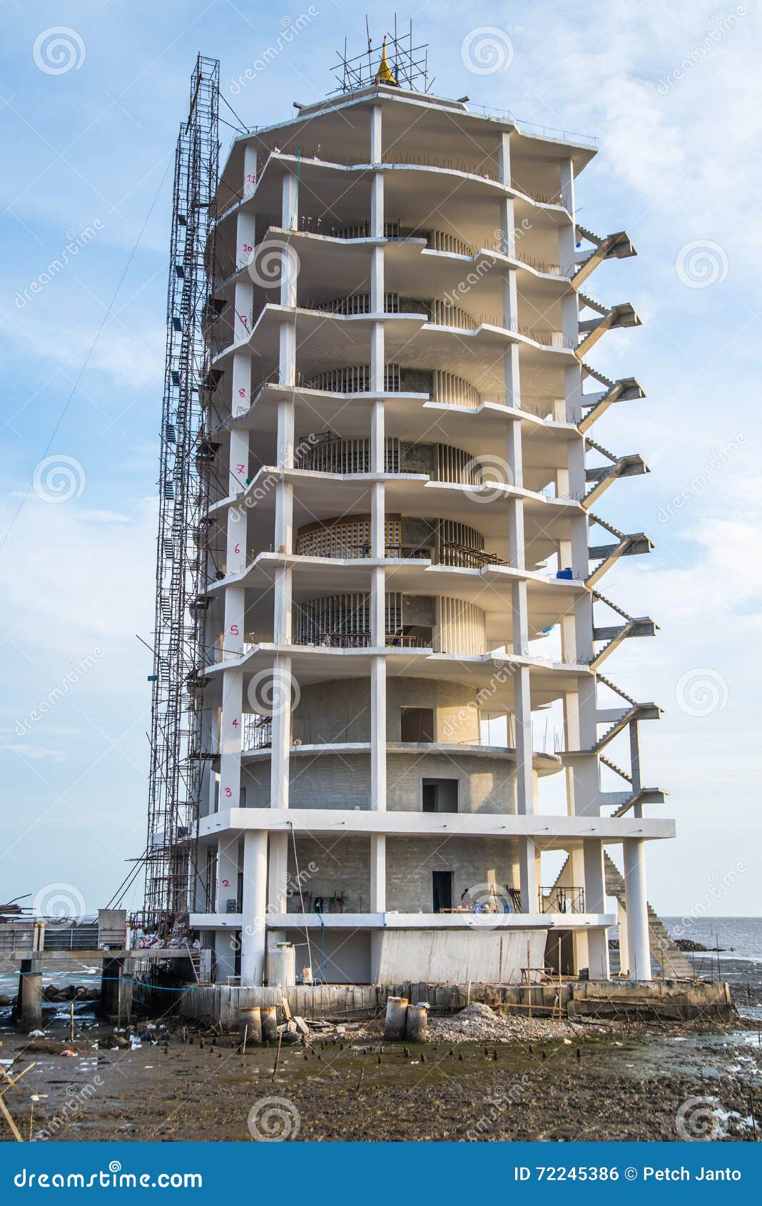 Construction Site of Building Tower Architecture. Editorial Photo ...