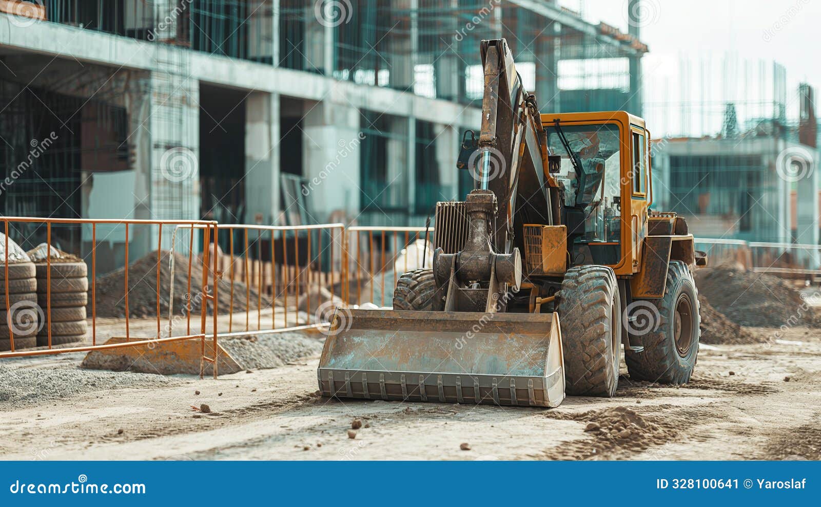 Bulldozer At Building Construction Site Royalty-Free Stock Photography ...