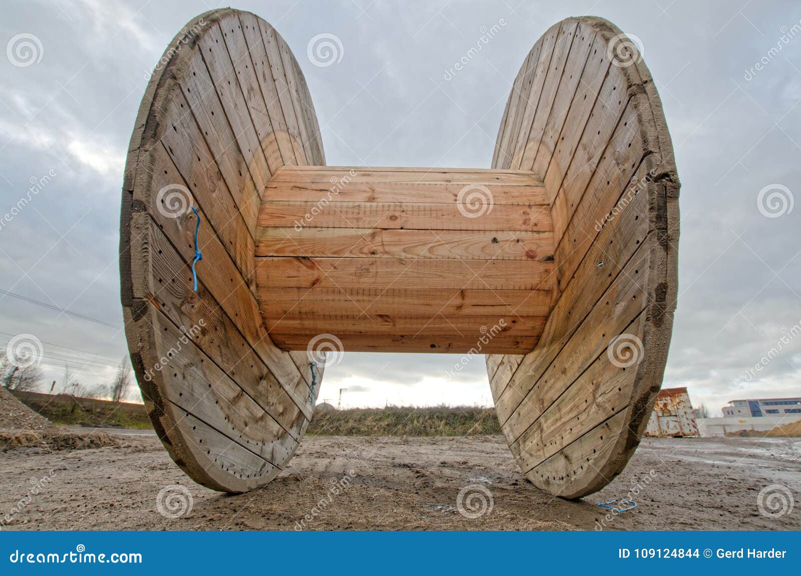 Construction Site Cable Reel Stock Photo - Image of empty, construction ...